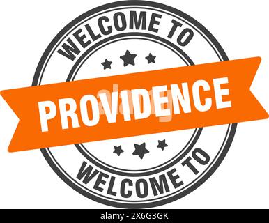 Welcome to Providence stamp. Providence round sign isolated on white ...