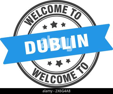 Dublin blue stamp isolated on white background Stock Vector Image & Art ...