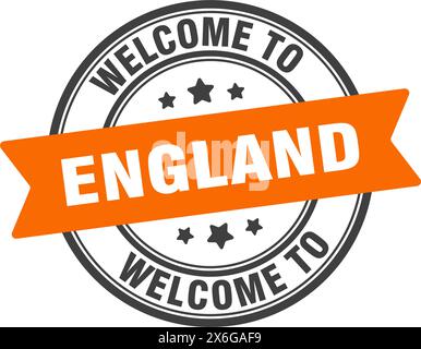England sign. welcome to England orange sticker Stock Vector Image ...