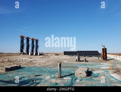 Oilfield Extraction and Solar Clean Electricity in China Stock Photo ...