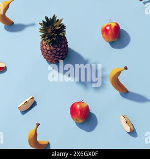 Fruits pattern 3d visualization texture background Stock Photo - Alamy