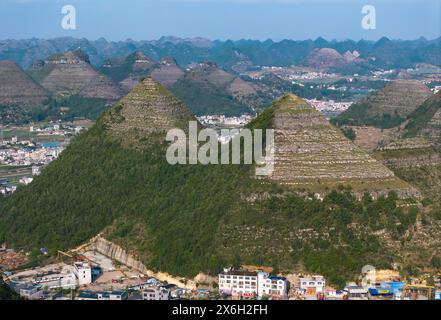 Anlong. 14th May, 2024. An aerial photo taken on May 14, 2024 shows a ...