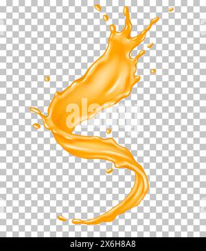 Vector logo orange juice splatter on white background Stock Vector ...
