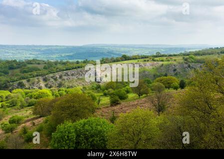 Burrington Combe on the northern slopes of the Mendip Hills National ...