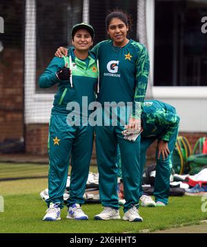 Pakistan's Ayesha Zafar during a nets session at The Cloud County ...