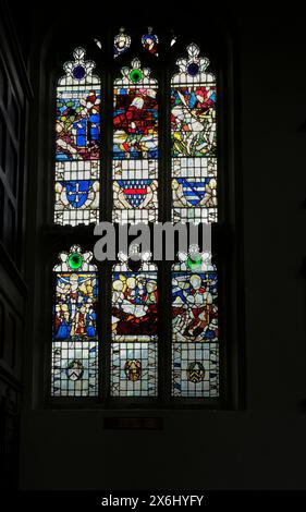 Medieval (late fifteenth century) stained glass window in St Martin's ...