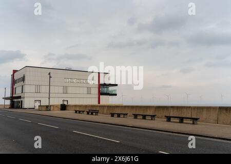 Redcar, North Yorkshire, UK. The Regent cinema on the sea front in the ...
