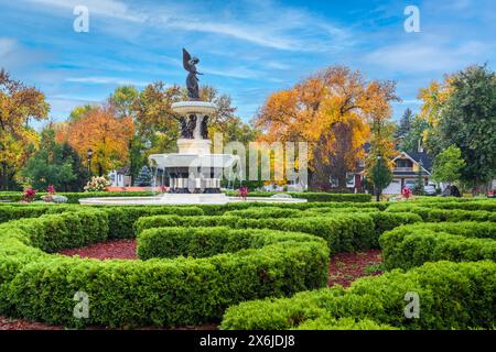 Fall foliage color in Bethel Heritage Park in Winkler, Manitoba, Canada ...