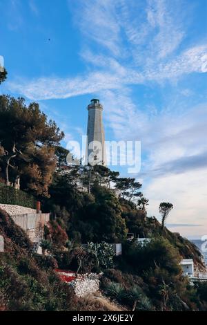Lighthouse on the famous peninsula of Saint Jean Cap Ferrat, in the ...
