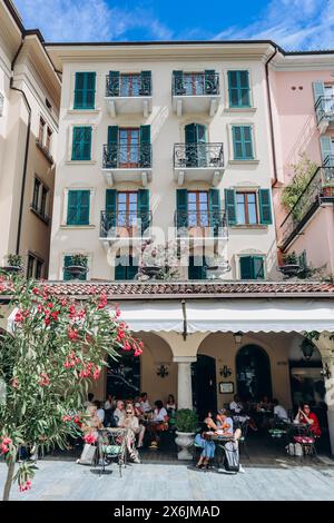 Bellagio, Italy - August 8, 2023: View of the city center of Bellagio ...