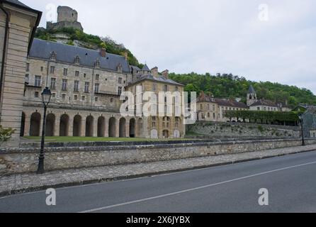 La Roche-Guyon, France - May 8, 2024: In this castle in La Roche-Guyon ...