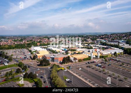 aerial view of Castleford town centre, West Yorkshire Stock Photo - Alamy