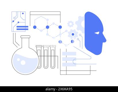 AI-Streamlined Lab Processes abstract concept vector illustration Stock ...