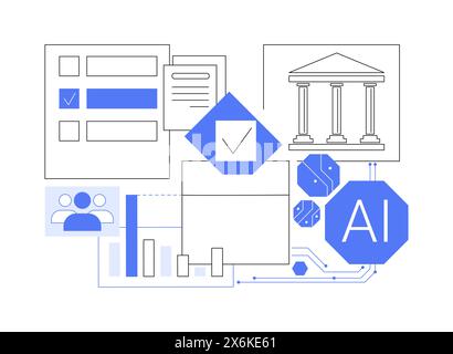 AI-Powered E-Government abstract concept vector illustration Stock ...