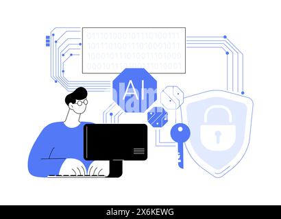AI-Supported Encryption abstract concept vector illustration Stock ...