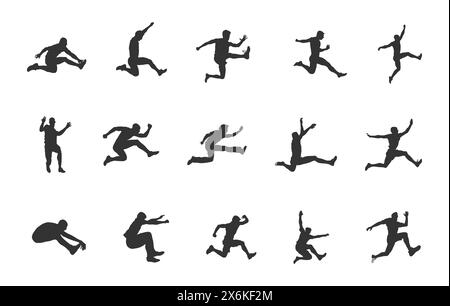 Running man silhouette clipart, exercise illustration vector Stock ...
