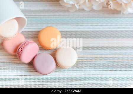 Homemade macaroon of different flavors, with a nice and colorful ...
