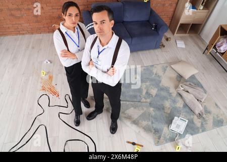 Portrait of FBI agents at crime scene Stock Photo - Alamy