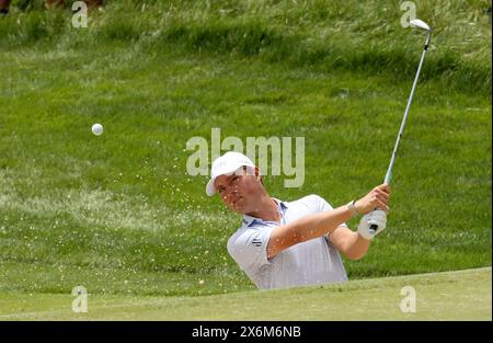 Ben Griffin chips to the green on the fifth hole during a practice ...
