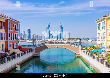 Little Venice in Doha in the heart of THE PEARL, an artificial island ...