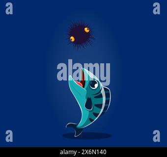 Underwater sea animals font and undersea type of equal sign of fishes ...