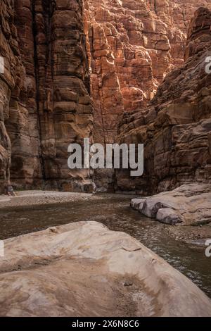 Vertical Scenery of Wadi Mujib in Jordan. Mujib Biosphere Reserve in ...