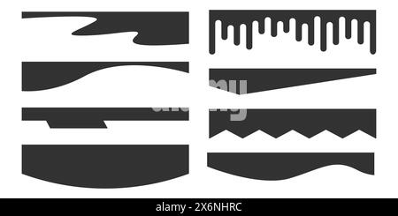 Header bottom divider, border higlight cover template, layout web page ...