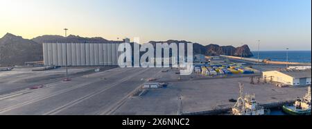 Muscat Waterfront, Oman - 2 January 2024: A tranquil day at Muscat’s ...
