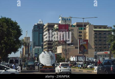 Harare, Zimbabwe, 5th May 2024: Harare city centre, daytime view ...