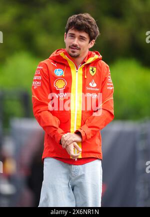 16 Charles Leclerc (Ferrari) arrives at the second position during the ...