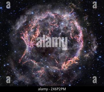 Supernova Remnant In The Constellation Cassiopeia Showing Shattered ...