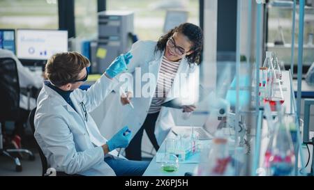portrait of scientist checking experiment results Stock Photo - Alamy
