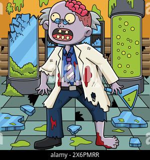 Zombie Scientist Cartoon Colored Clipart Stock Vector Image & Art - Alamy
