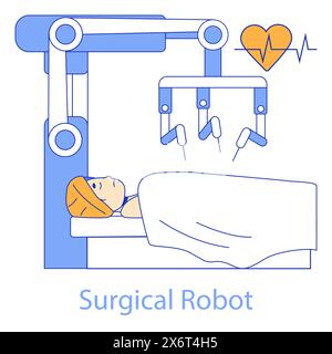 Surgical Robot concept. High-tech robotics enhancing precision in ...
