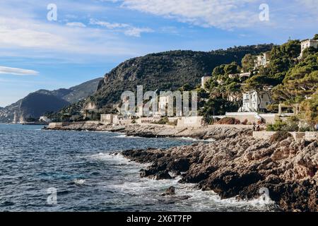 View of the coastal area of Cap d'Ail in the south of France Stock ...