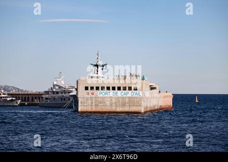 Cap d'Ail, France - 18 November 2023: View of the port in Cap d'Ail ...