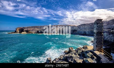 Incredible panoramic view from the caves of Ajuy, Fuerteventura, Spain ...
