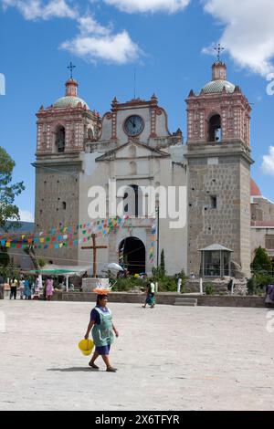 Tlacolula, Oaxaca, Mexico. Tlacolula Plaza in front of Church, Capilla ...