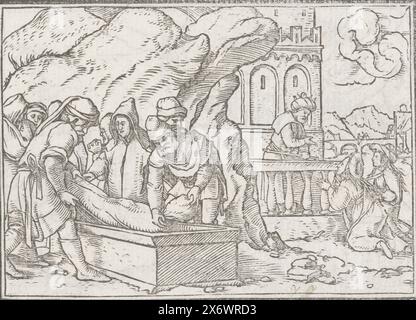 Burial of Joseph Dead and embalmed body of Joseph was followed by men ...