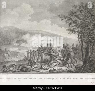 Battle of Quatre-Bras 1815, death of the Duke of Brunswick, battle ...