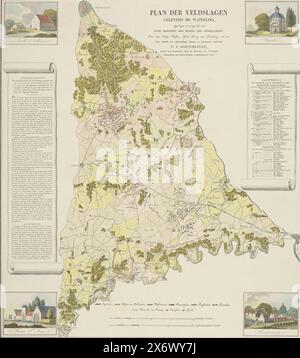 Plan of the battles at Quatre-Bras and Waterloo, 15-18 June, 1815 ...
