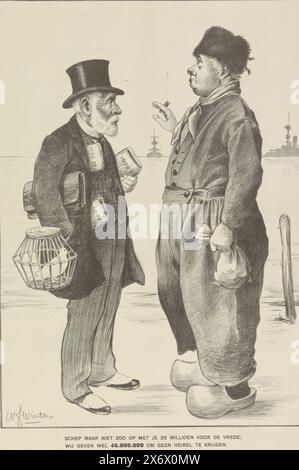Cartoon with carnegie and the Dutch, 1910; Carnegie - the Netherlands ...