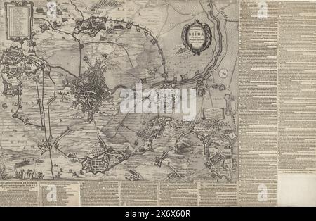 Large map of the siege of Breda, 1624-1625, Siege of Breda under the orders of Marquis Spinola ...