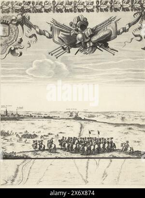 Relief of Arras, besieged by the Spaniards (top row, plate 5), 1654, Le ...