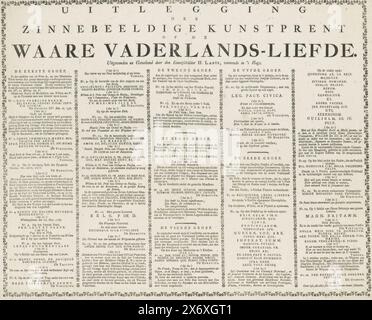 Allegory on the restoration of William V as stadtholder, 1787, Orangist ...