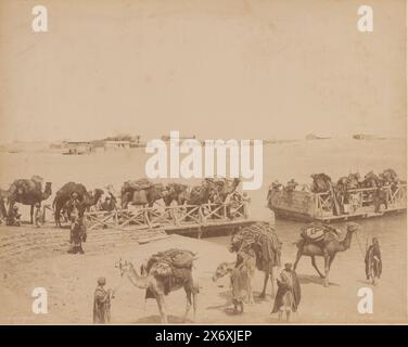 Ferry at Kantara, Suez Canal, Egypt 1875 Stock Photo - Alamy