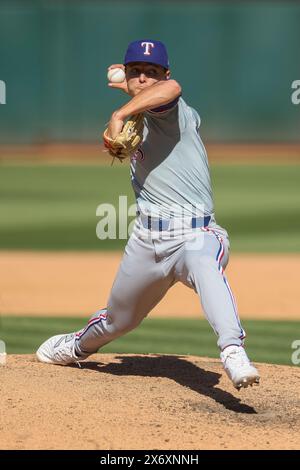 Texas Rangers' Jack Leiter throws to the Boston Red Sox during a ...