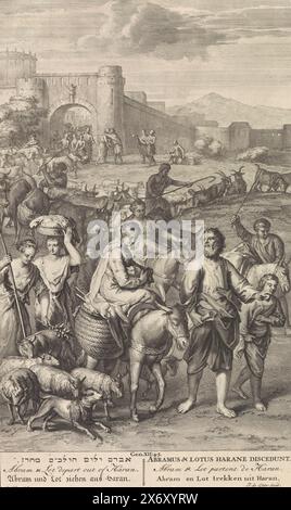 Abraham and Lot leave Haran, Jacob de Later, after Gerard Hoet (I ...