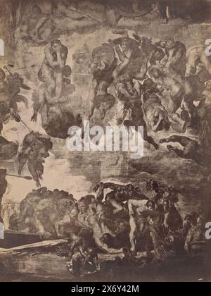 The Last Judgment by Michelangelo on the wall of the Sistine Chapel in ...