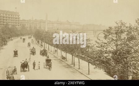 Victoria Embankment with a view of Waterloo Bridge, London Stock Photo ...